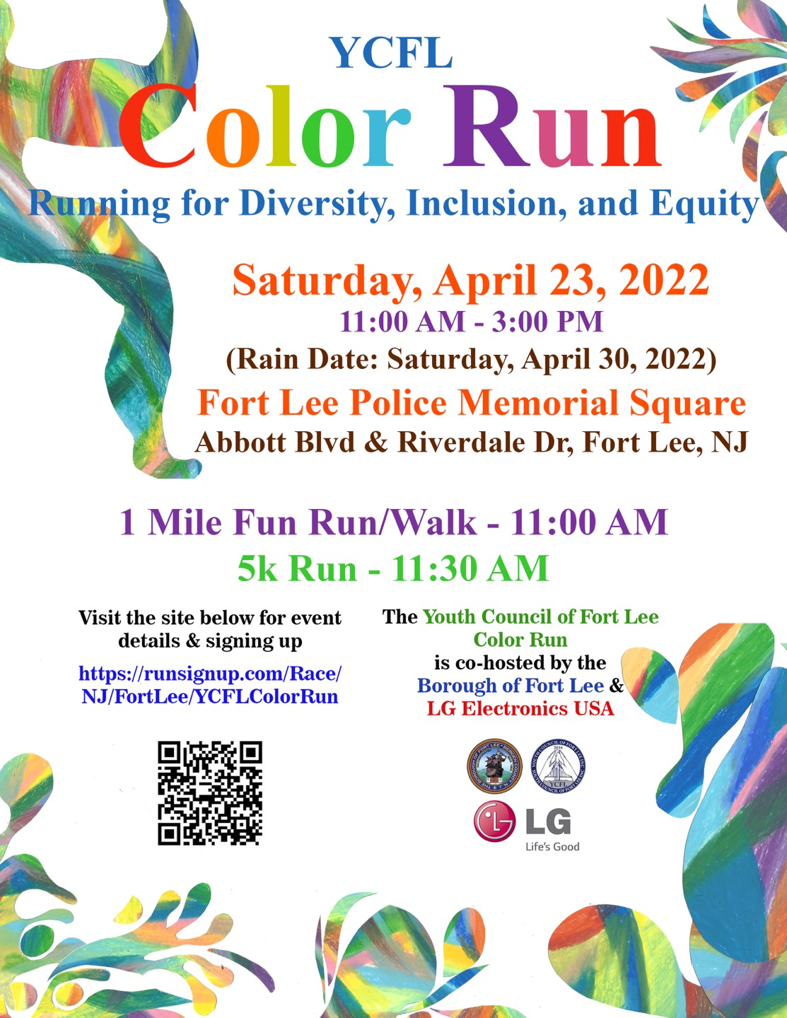 YCFL Color Run for Diversity, Inclusion, & Equity – Youth Council of ...