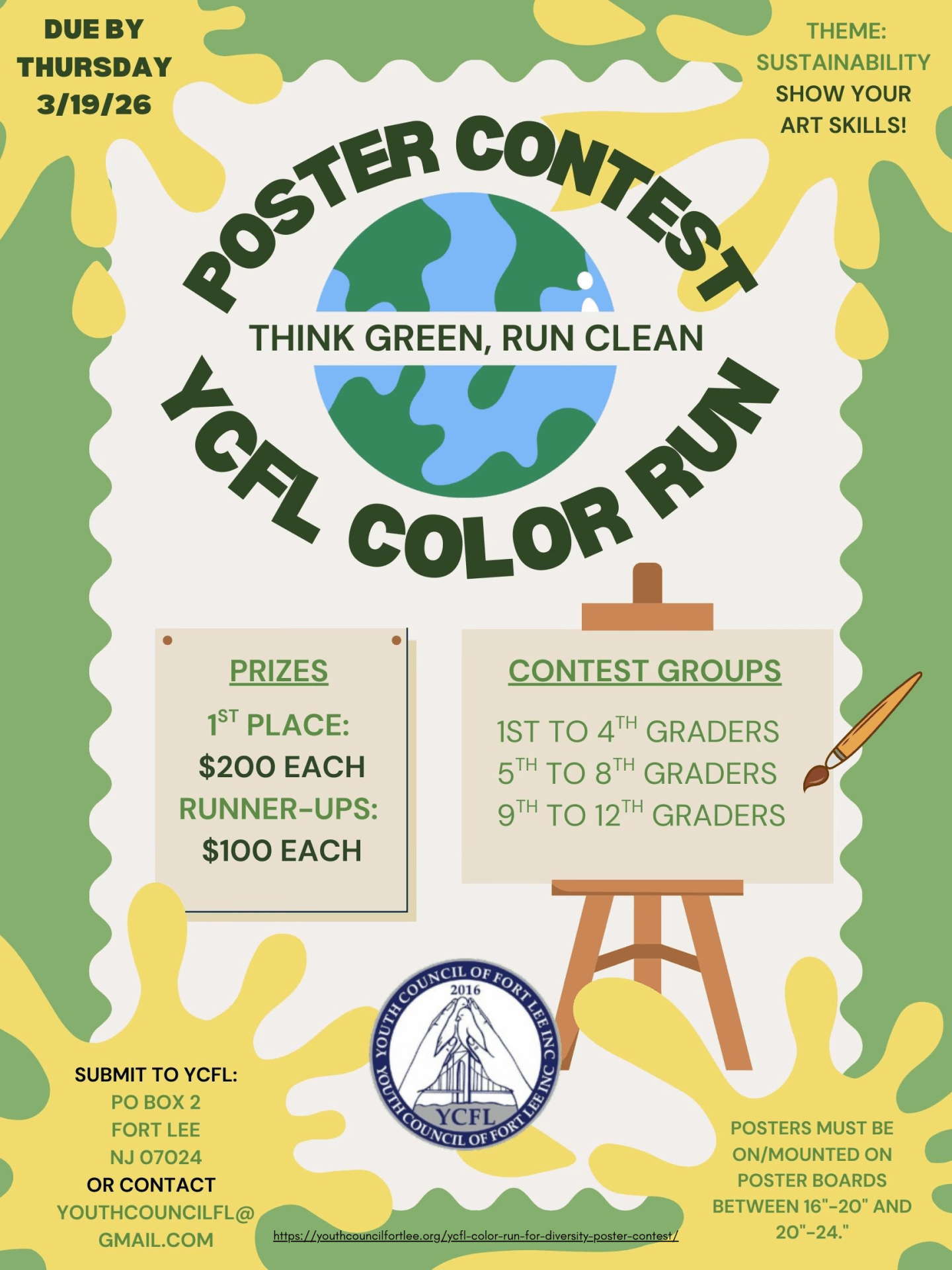 Student Poster Contest for the YCFL Color Run Event – YCFL
